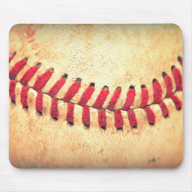 Vintage baseball ball mouse pad | Zazzle