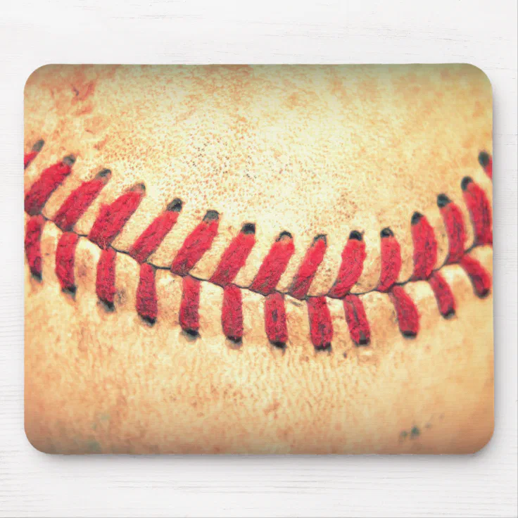 Vintage baseball ball mouse pad | Zazzle