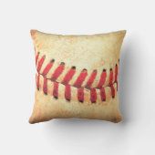 Vintage baseball ball throw pillow | Zazzle