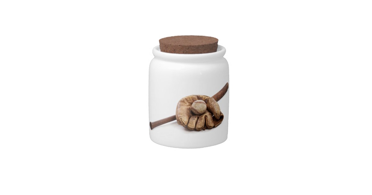 Vintage Baseball Candy Jar | Zazzle
