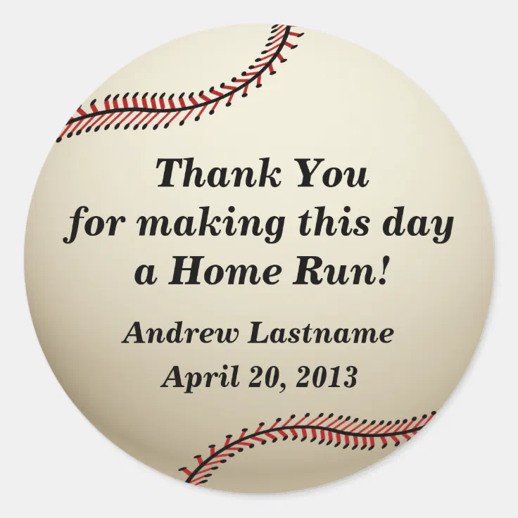 Vintage Baseball Classic Round Sticker | Zazzle