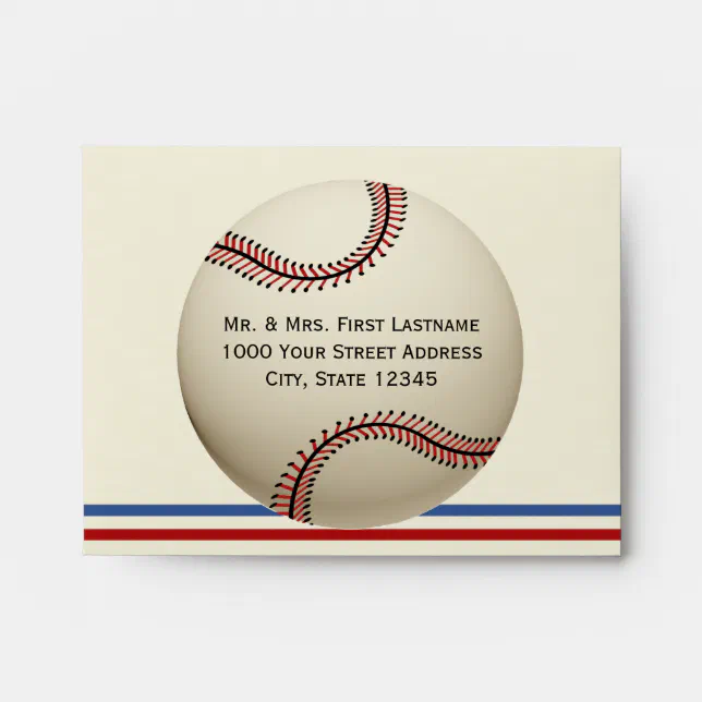Vintage Baseball Custom Envelope | Zazzle