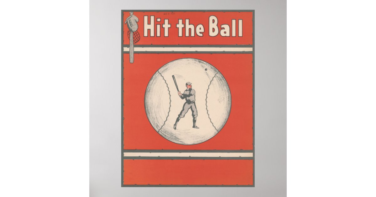 Vintage Baseball Magazine Cover Illustration Poster | Zazzle
