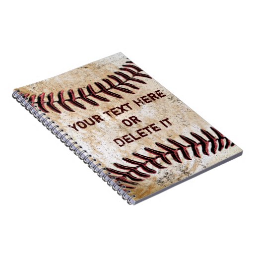 Vintage Baseball Notebooks Personalized YOUR TEXT | Zazzle
