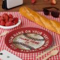 Vintage Baseball Paper Plates Personalized | Zazzle