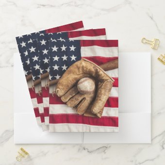 Vintage Baseball Pocket Folder | Zazzle