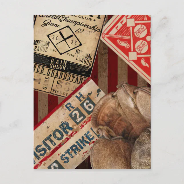 Vintage Baseball Postcard | Zazzle