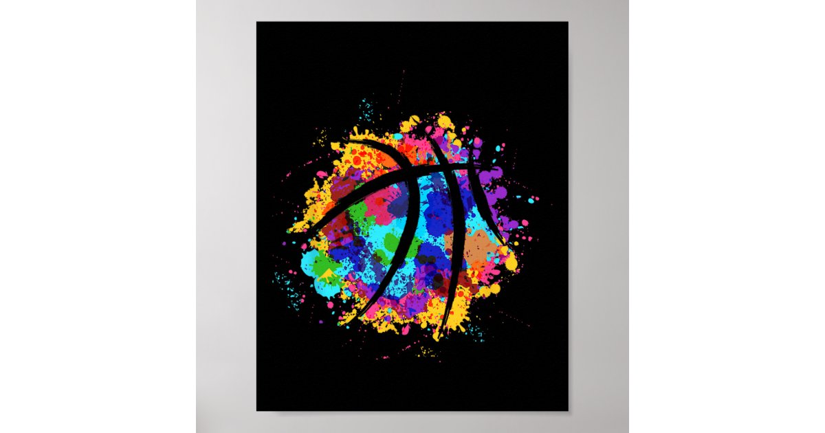 Vintage Basketball Graphic Design Cool Basketball Poster | Zazzle
