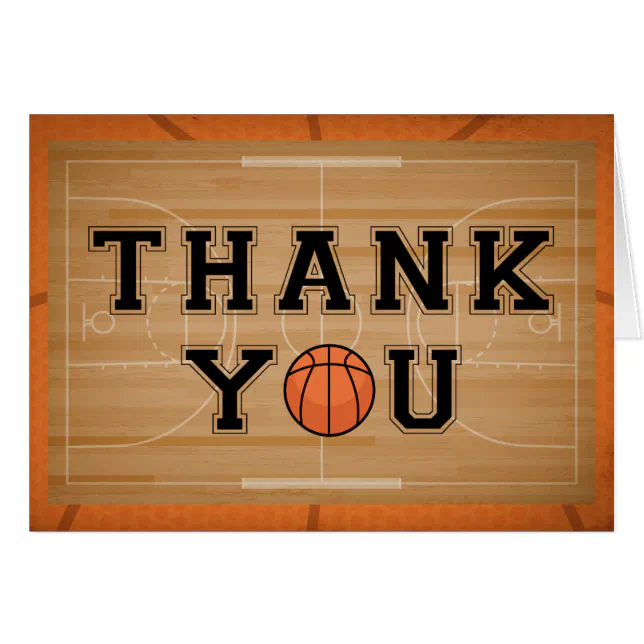 Vintage Basketball Thank You | Zazzle