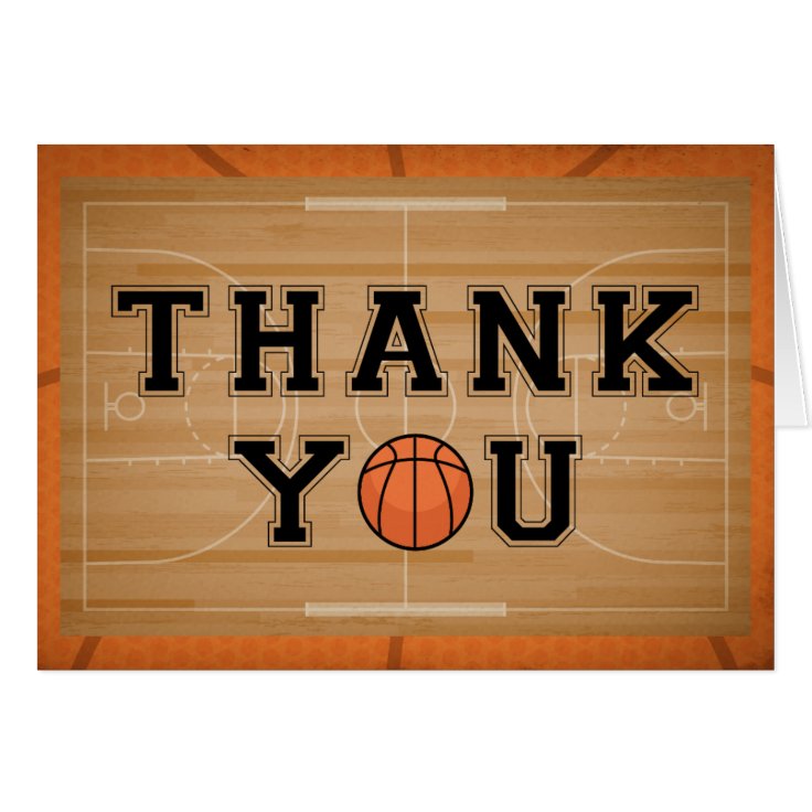 Vintage Basketball Thank You | Zazzle