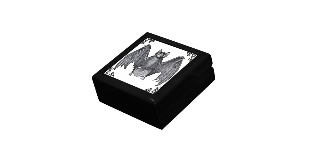 Vintage Bat Gothic Victorian Jewelry Box | Zazzle