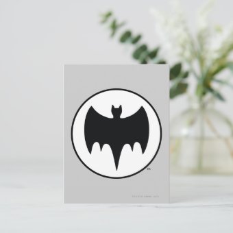 Vintage Bat Symbol Postcard | Zazzle
