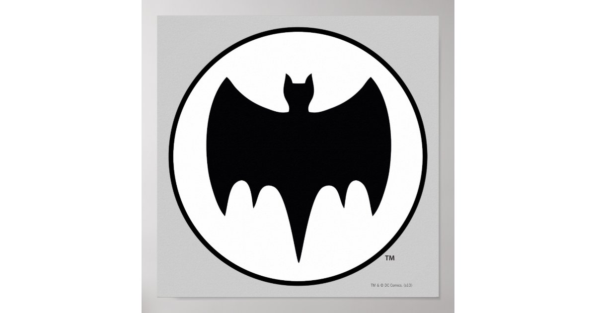 Vintage Bat Symbol Poster | Zazzle