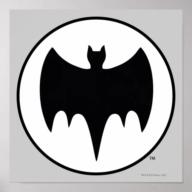 Vintage Bat Symbol Poster | Zazzle