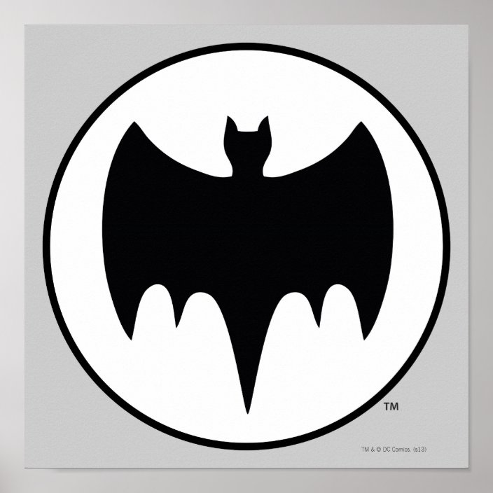 Vintage Bat Symbol Poster | Zazzle.com