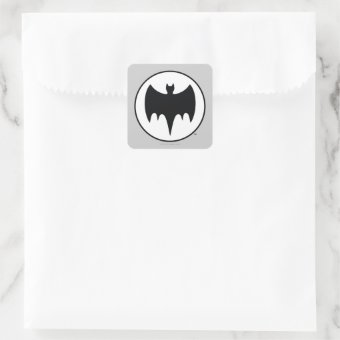 Vintage Bat Symbol Square Sticker | Zazzle