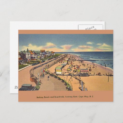 Vintage Bathing Beach Cape May NJ Postcard | Zazzle