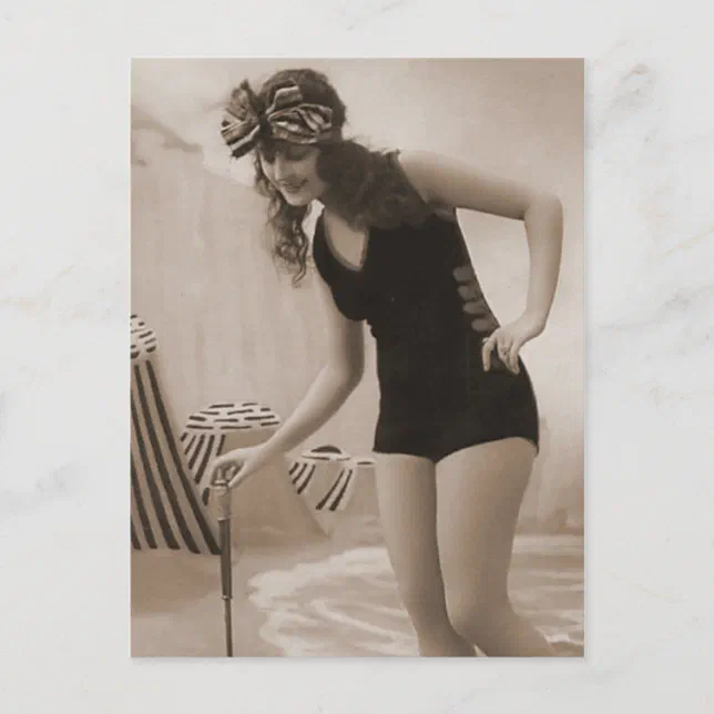 Vintage Bathing Beauty Flapper Girl Portraits Postcard Zazzle