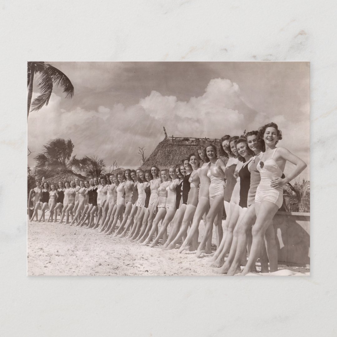 Vintage Bathing Suits Postcard 1780018 Zazzle