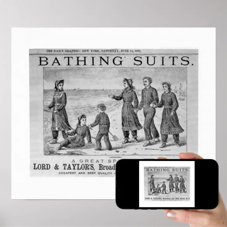 Vintage Bathing Suits Poster | Zazzle