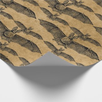 Vintage Bats Pattern Wrapping Paper | Zazzle