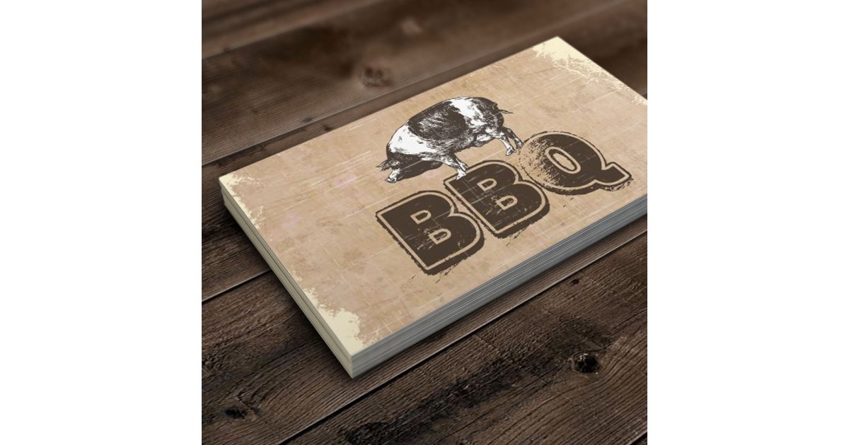 Vintage BBQ Pork Business Card | Zazzle