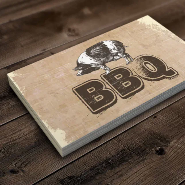 Vintage BBQ Pork Business Card | Zazzle