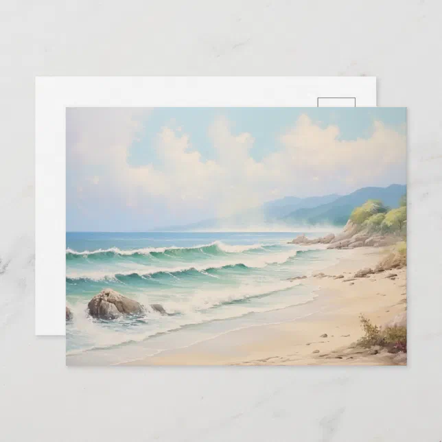Vintage Beach Postcard | Zazzle