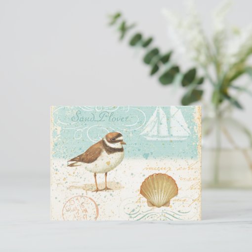 Vintage Beach Scene Postcard | Zazzle