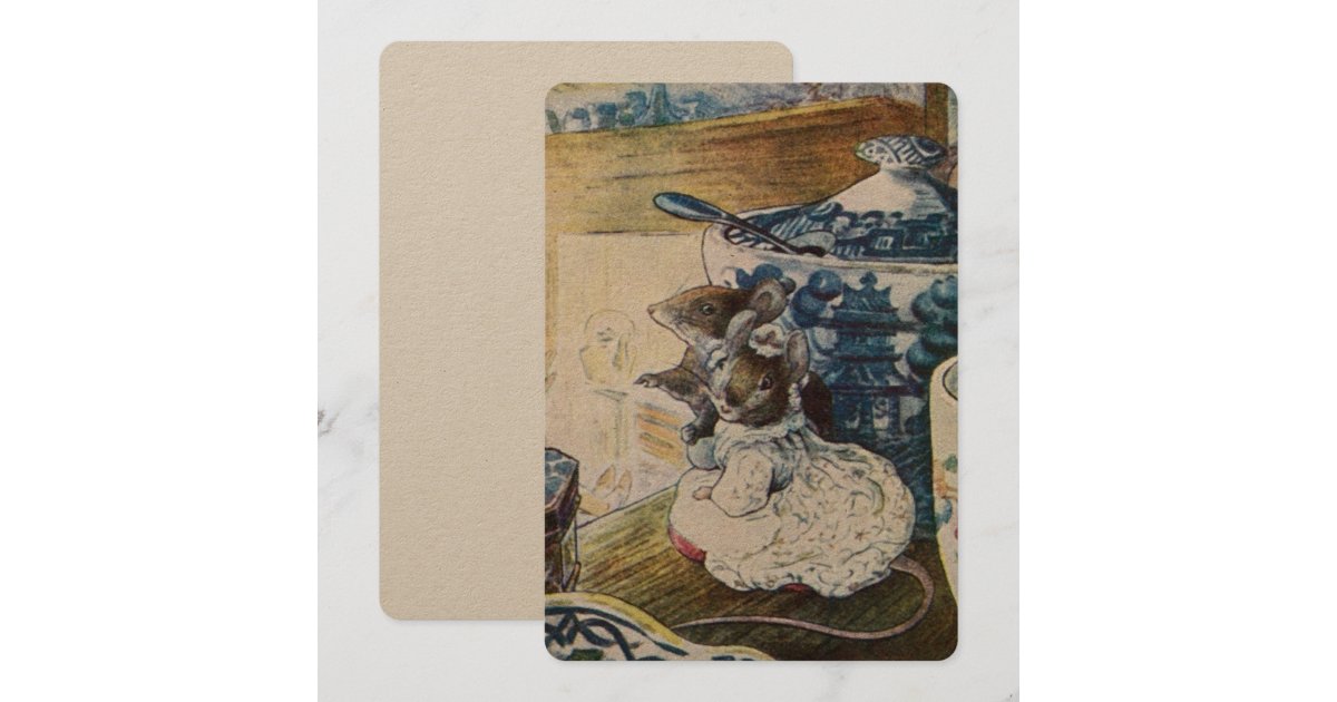 Vintage Beatrix Potter Mice Tailor of Gloucester Invitation | Zazzle