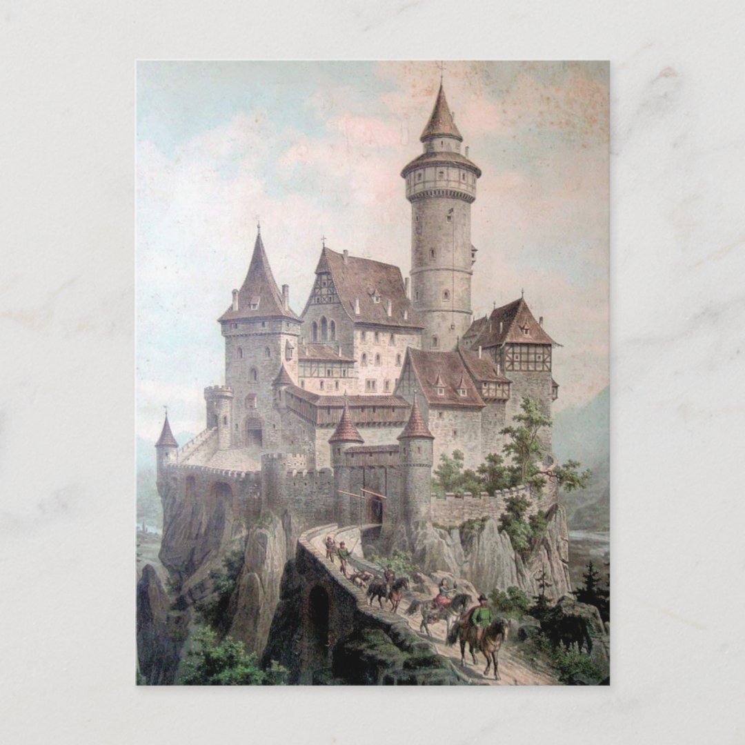 Vintage - Beautiful Old Castle Postcard | Zazzle