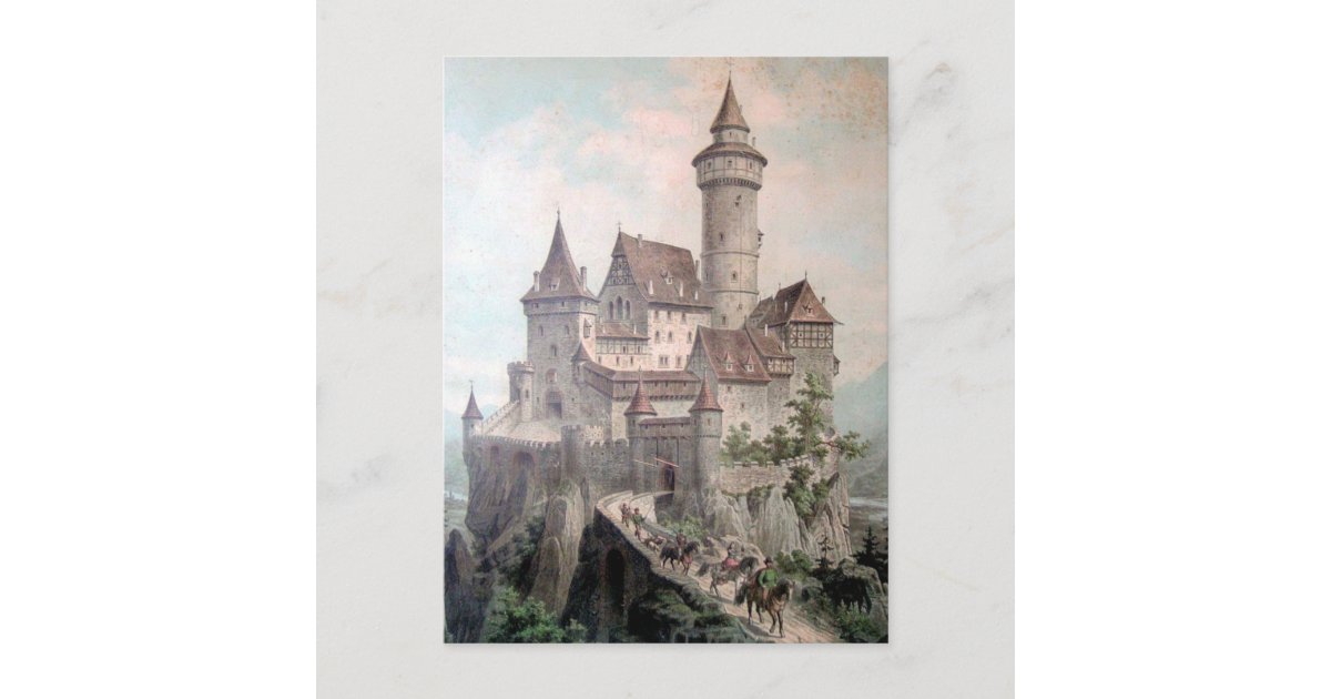 Vintage - Beautiful Old Castle Postcard | Zazzle