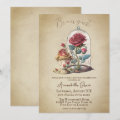 Vintage Beauty and the Beast Fairytale Magic Rose Invitation | Zazzle