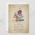 Vintage Beauty and the Beast Fairytale Magic Rose Invitation | Zazzle
