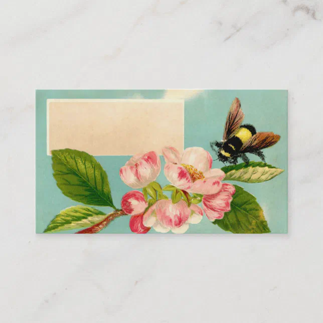 Vintage Bee and Flower Calling Card | Zazzle