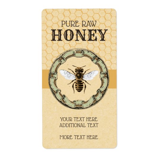 Vintage Bee Honey Jar Label | Zazzle.com
