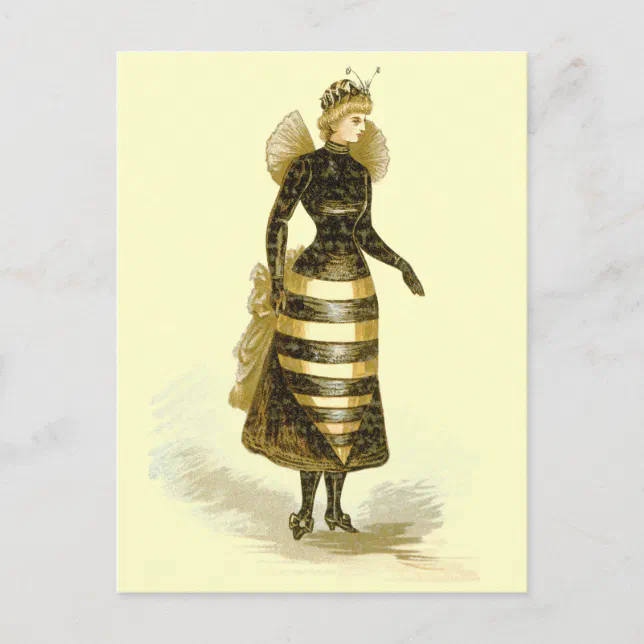 Vintage Bee Lady Postcard | Zazzle