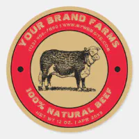 Beef Label Example