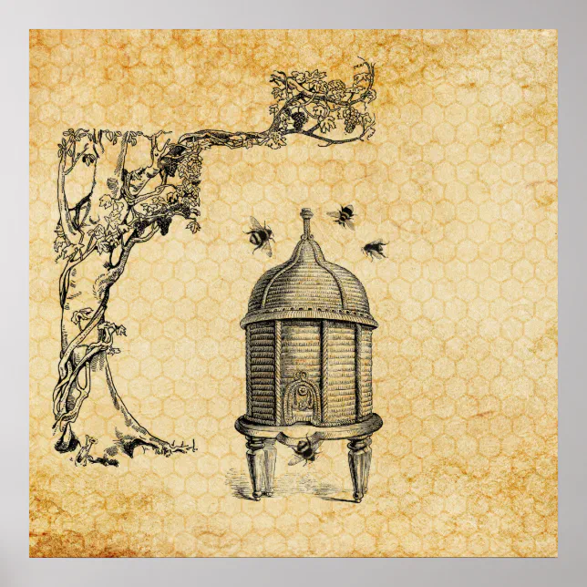 Vintage Beehive. Poster | Zazzle