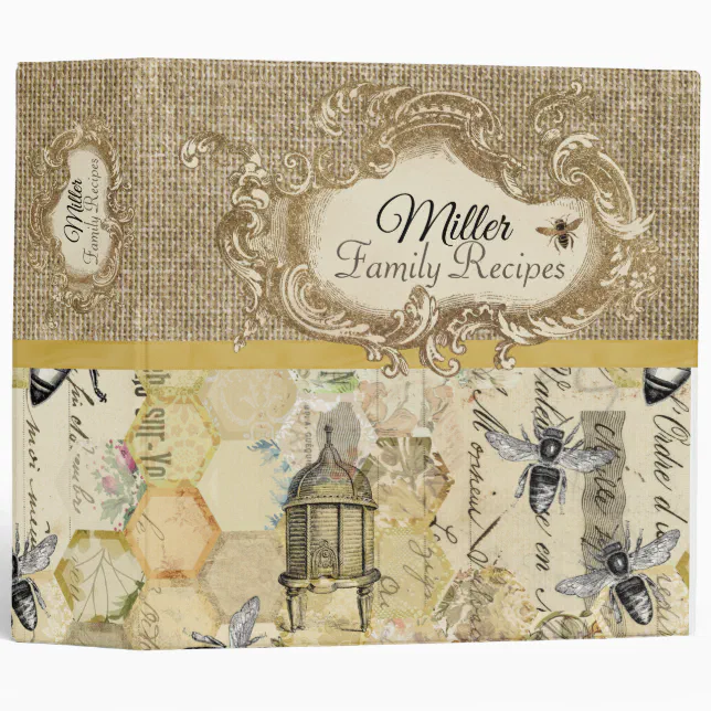 Vintage Beekeeper Recipe Binder | Zazzle