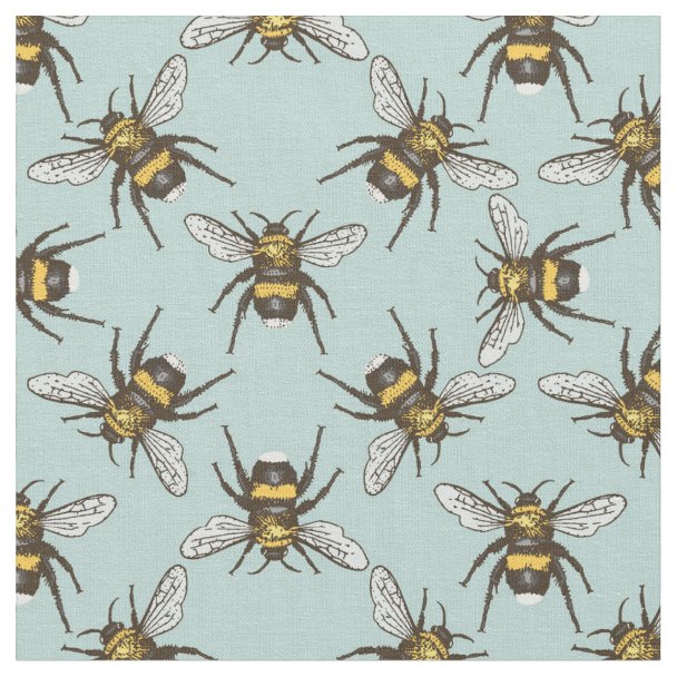 Vintage Beetle Illustration Fabric | Zazzle