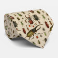 Vintage Beetle Insect Entomology Beige Neck Tie | Zazzle