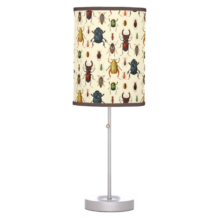 Vintage Beetles Table Lamp | Zazzle