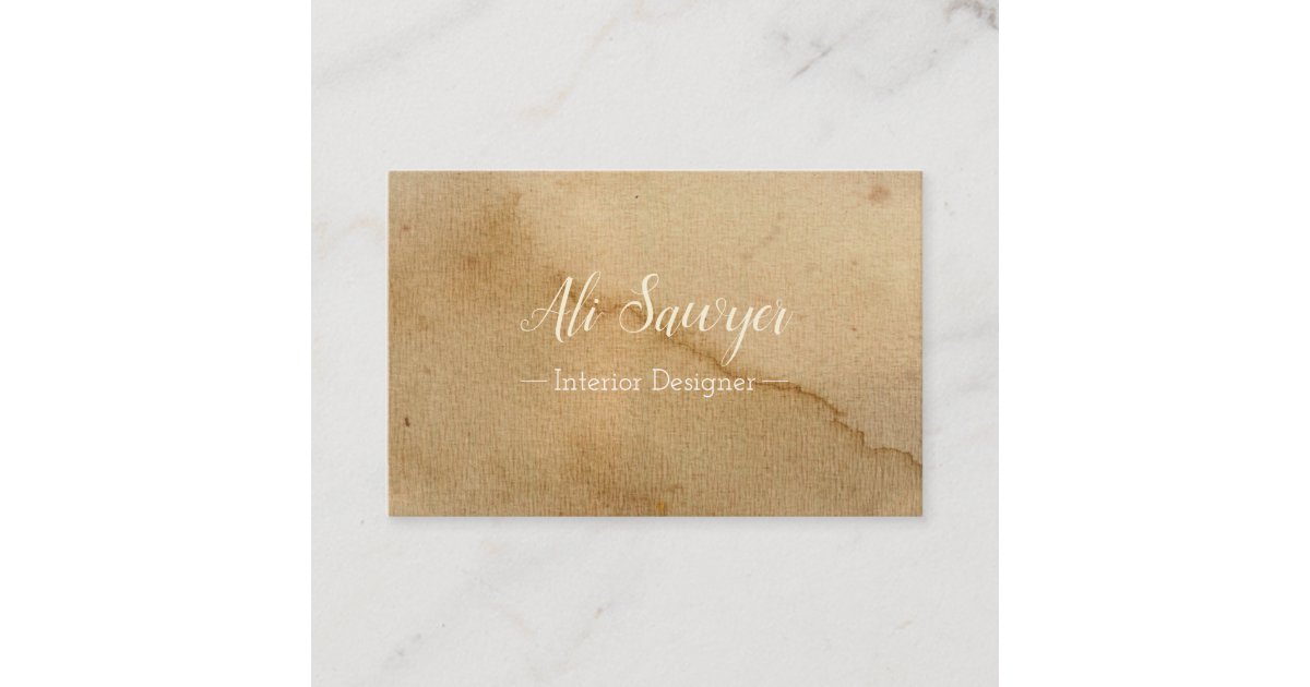 Vintage Beige Business Card | Zazzle