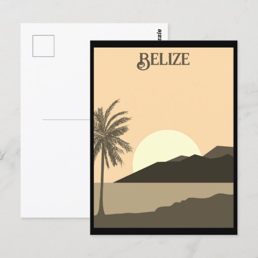 Vintage Belize Tropical Beach Ocean Travel Postcard | Zazzle