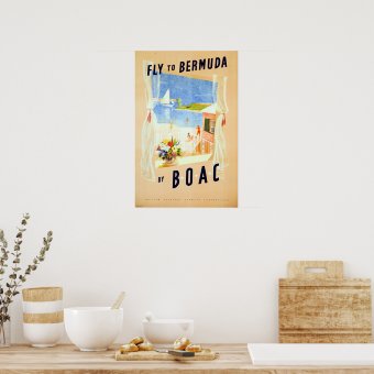 Vintage Bermuda Travel Poster | Zazzle