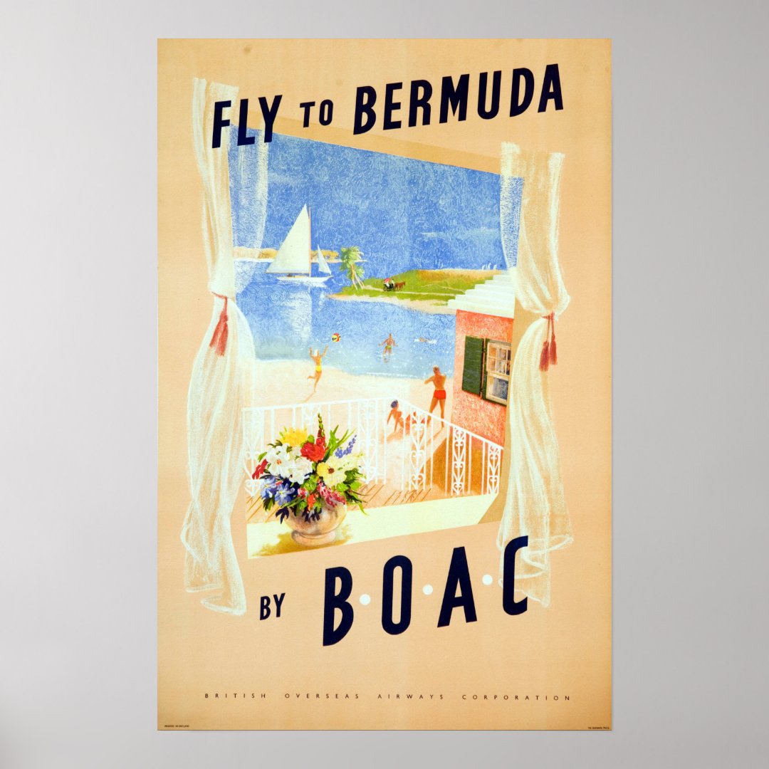 Vintage Bermuda Travel Poster | Zazzle