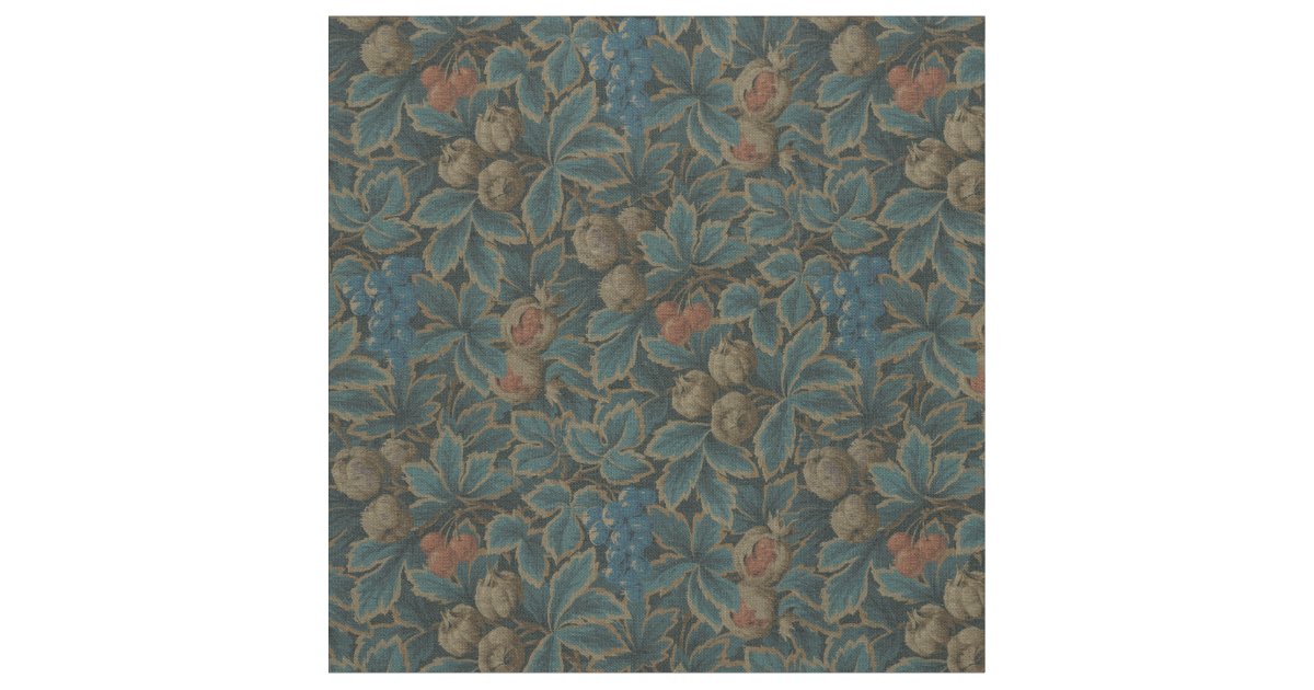 Vintage Berries Pattern Fabric | Zazzle
