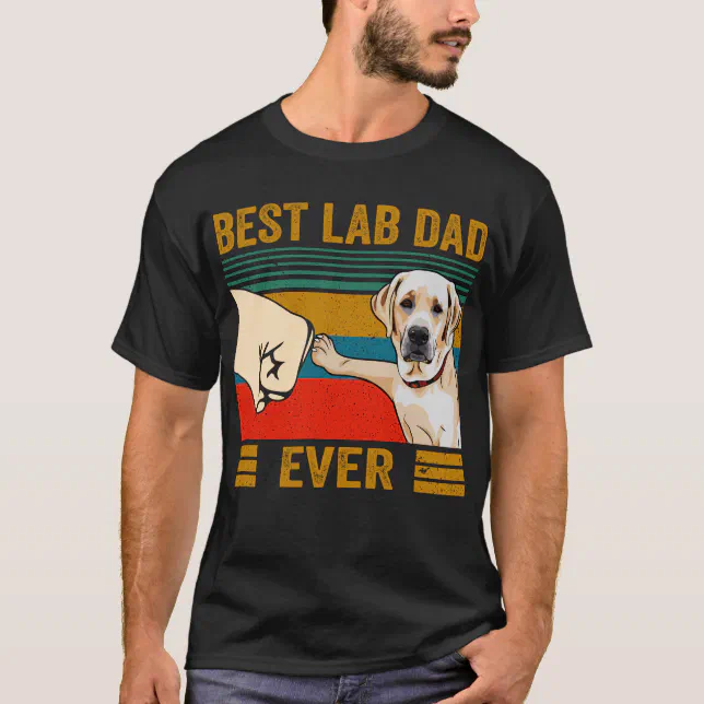 Vintage Best Lab Dad Ever Bump T-Shirt | Zazzle