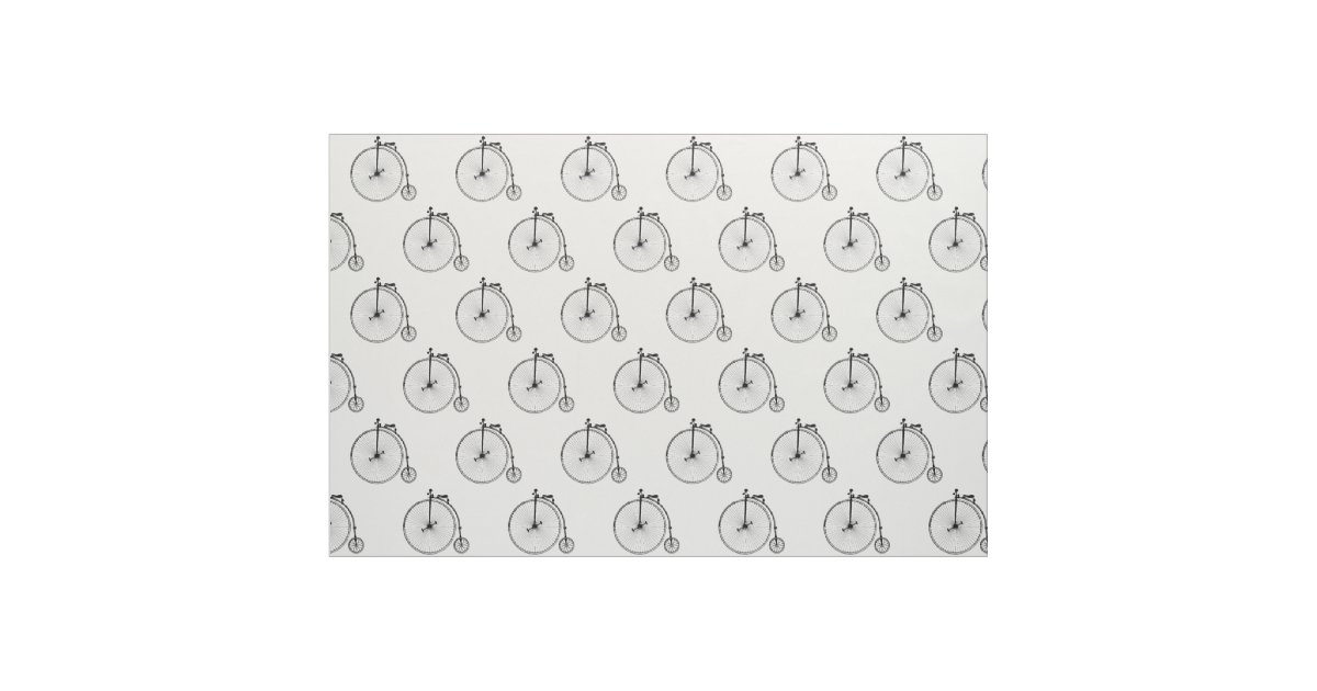 Vintage Bicycle Fabric | Zazzle